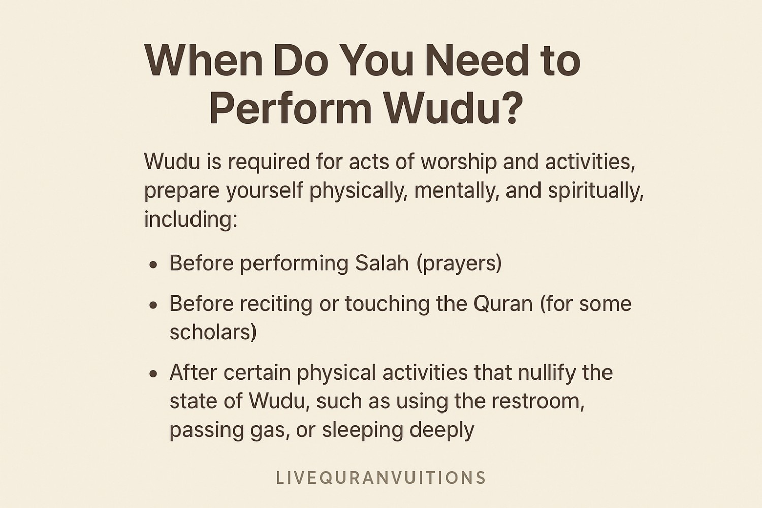 How to Do Wudu: A step by step Guide to Proper Ablution - Live Quran ...
